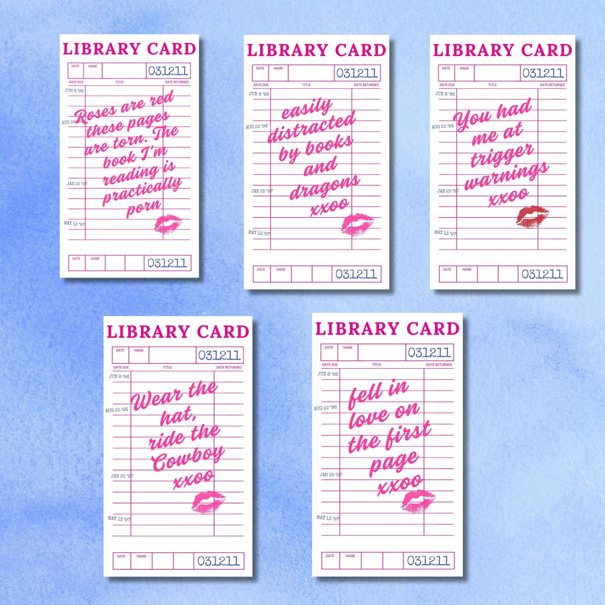 Library Card Stickers – Happy Little Threads
